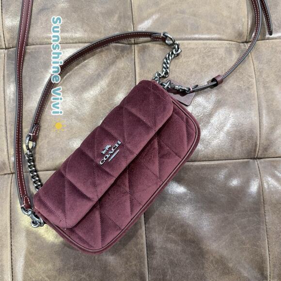 Coach | Bags | Nwt Coach Hailey Flap Bag Velvet Organic Cotton With ...
